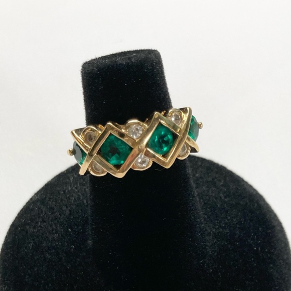 Ross-Simons | Jewelry | Rosssimons Emerald Band Xs Os Ring 8ktsterling ...
